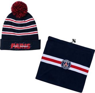 Psg Ensemble Bonnet + Cache Cou Polaire Collection Officielle Paris Saint Germain