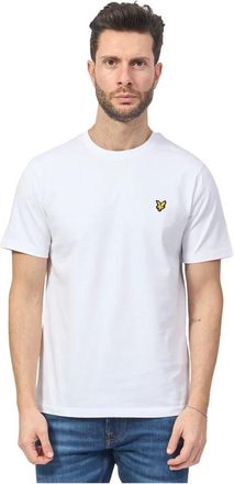 Lyle & Scott Homme, Tops, Blanc, Taille: 2XL Basic Crew Neck T-Shirt