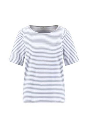 Fynch-Hatton T-shirt en coton avec motif ray&eacute; et manches mi-longues, Bleu Cornflower, XL