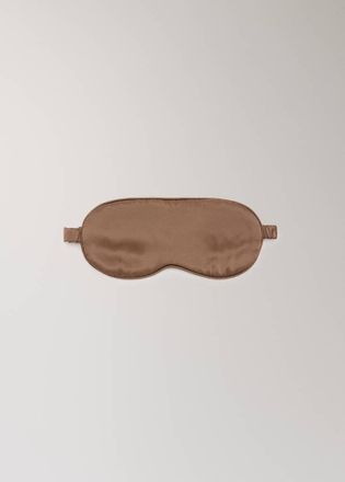 Mango Masque 100 % soie marron - Femme - Taille unique - MANGO