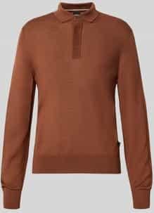 HUGO BOSS Regular Fit Poloshirt aus reiner Schurwolle Modell Lancione
