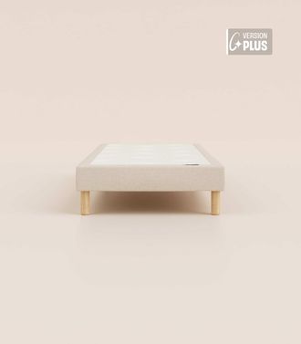 Tediber Sommier tapissier 80x190 cm Plus - Beige - Bois responsable - Qualit&eacute; h&ocirc;teli&egrave;re - Fait en France et en Belgique - Tediber