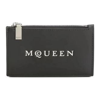 Alexander McQueen Kartenetui mit Rei&szlig;verschluss und Logopr&auml;gung - - Accessories - Herren - Schwarzk - ONE SIZE