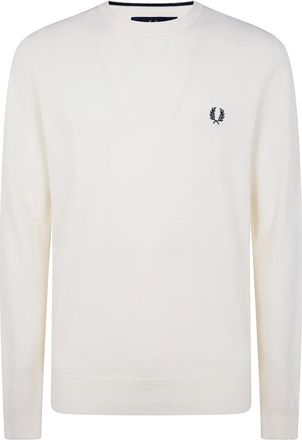 Fred Perry Homme, Pulls, Beige, Taille: M Pulls &agrave; col rond