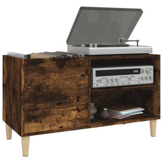 Generic Plattenschrank, Schallplattenschrank mit viel Stauraum, Plattenspieler Schrank f&uuml;r Wohnzimmer, LP Schrank, Schallplattenst&auml;nder, (84,5 x 38 x 48 cm)