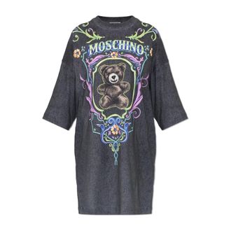 Moschino Robe imprim&eacute;e - Femme - Robes - Gris - Taille: 38 FR