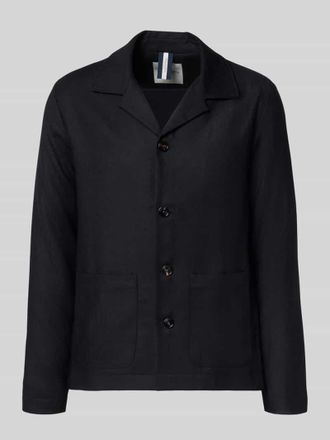 Profuomo Regular Fit Hemdjacke aus Schurwolle mit Reverskragen