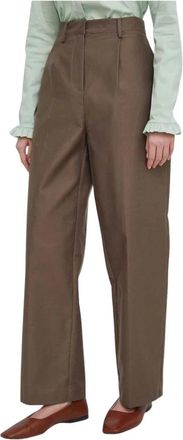 DKNY Dkny - Pantalon large - Femme - Pantalons - Brun - Taille: 36 FR