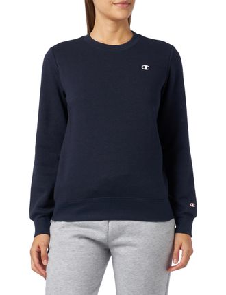 Champion Legacy Basics W-Light Powerblend Fleece Crewneck Sweatshirt f&uuml;r Damen, Marineblau, XXL