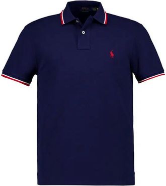 Polo Ralph Lauren Herren Polo-Shirt blau Baumwoll-Piqu&eacute; Slim Fit