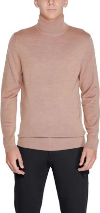 Calvin Klein Homme, Pulls, Beige, Taille: XL Calvin Klein Col Roulé en Laine Beige