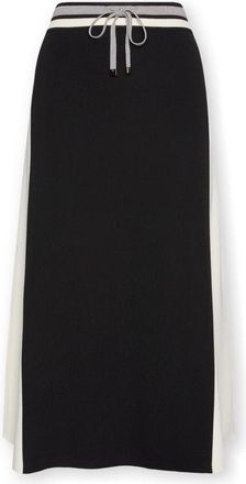 Elena Miro Femme, Jupes, Noir, Taille: 46 FR Viscose Colour Block Pencil Skirt