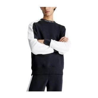 Calvin Klein Colorblock Pullover mit Rundhalsausschnitt - - Knitwear - Herren - Schwarzk - XL