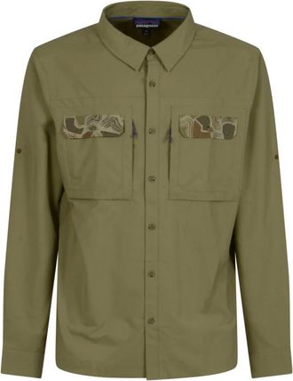 Patagonia Homme, Chemises, Vert, Taille: S L/S Self Guided Sun Shirt