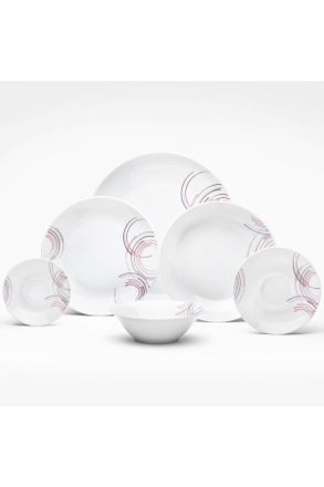 Van Well Kombiservice Mora, Weiß, Keramik, 62-teilig, 220 ml,220 ml,230 ml,260 ml,90 ml,320 ml, Essen & Trinken, Geschirr, Geschirr-Sets