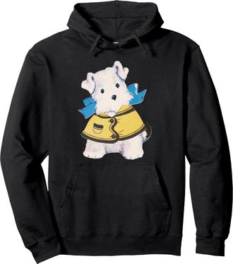 Trendy Apparel Cute Puppy Dog Wearing Yellow Raincoat Pullover Hoodie