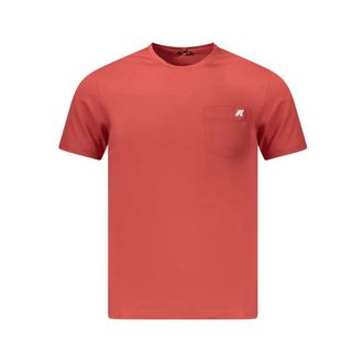 K-Way Homme, Tops, Rouge, Taille: 2XL T-shirt Homme en Coton Rouge avec Poche