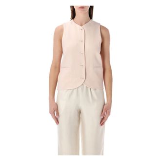 Loulou Studio Paco Tailored Vest - - Jackets - Damen - Rosa - S