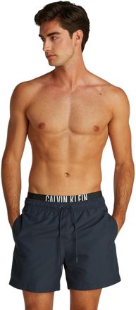 Calvin Klein Herren Badehose Medium Double mit Tunnelzug, Blau (Dark Sapphire), XXL