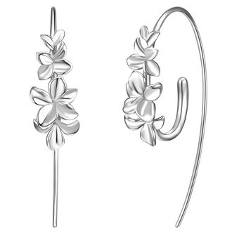 Glanzst&uuml;cke M&uuml;nchen Ohrringe - Sterling Silber Ohrh&auml;nger Bl&uuml;te - Gr. unisize - in Silber - f&uuml;r Damen