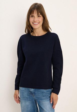 Cecil Langarmshirt aus elastischem Materialmix
