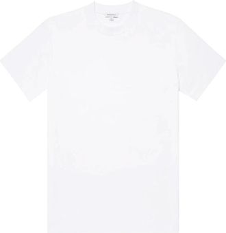 Sunspel Homme, Tops, Blanc, Taille: 2XL Heavy Weight Supima Cotton T-Shirt