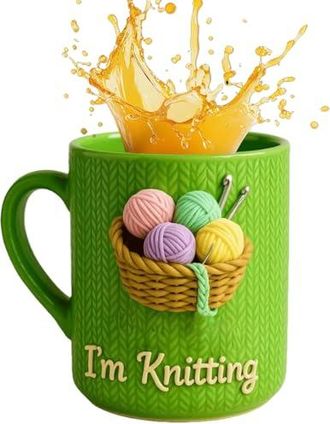 Generico Tasse &agrave; caf&eacute;, tasse &agrave; caf&eacute; en c&eacute;ramique, motif crochet, r&eacute;sistante &agrave; la chaleur, parfaite pour le chocolat, le lait, leau, le jus, utilisation pour la