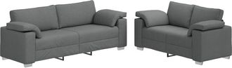vidaXL Sofa Set 2 pcs Dunkelgrau 219 x 77 x 82 cm Stoff Vidaxl