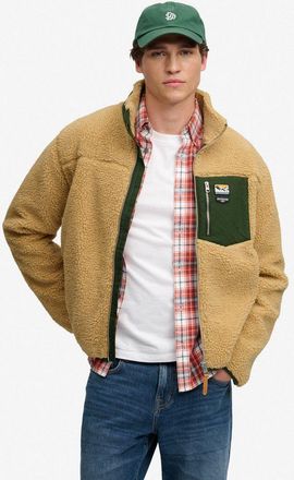 Superdry Sweatjacke MOUNTAIN FULL ZIP FLEECE Relaxed Fit, mit Rei&szlig;verschluss, aus Fleece