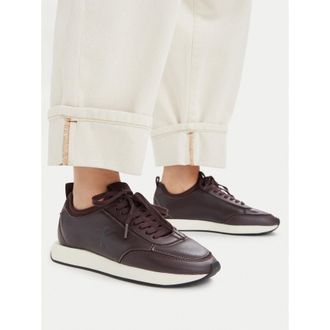 Calvin Klein Sneakers Calvin Klein Retro Runner Sock Panl Lth Neo HW0HW03118 Dunkelrot