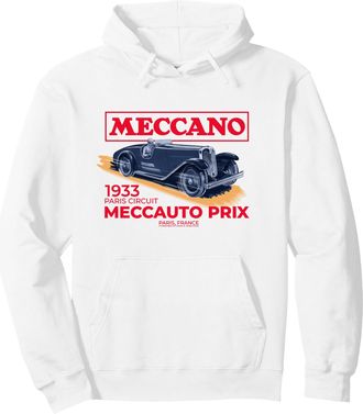Meccano Paris 1933 Retro Rennwagen Pullover Hoodie