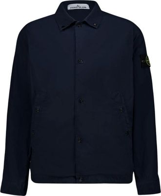 Stone Island Homme, Vestes, Bleu, Taille: S Veste Coach L&eacute;g&egrave;re Compact Touch Poly-TC