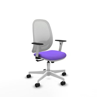 Piqueras y Crespo Schreibtischstuhl mit zylindrischen Armen, h&ouml;henverstellbare Lendenwirbelst&uuml;tze, ausgestattet mit 3 Positionen und Schneideschaum, mit 65 mm Nylon-Rol