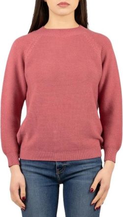 Max Mara Femme, Pulls, Rose, Taille: 44 FR Maille en coton &agrave; col rond
