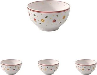 Villeroy & Boch Toys Delight Specials M&uuml;slischale Rot und Wei&szlig;, Sp&uuml;lmaschinenfest, Mikrowellensicher, Bowl, Kleine Schale, M&uuml;slisch&uuml;ssel, Weihnachtsgeschirr Toys, Pre