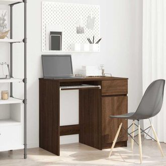 vidaXL Vidaxl - Bureau chêne marron 86x49x76 cm bois dingénierie