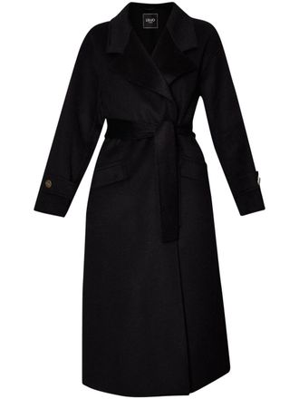 Liu Jo manteau ceintur&eacute; en laine m&eacute;lang&eacute;e - Noir