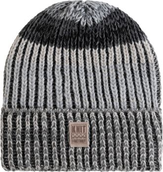 Knit Factory Remy Mütze - Strickmütze für Damen und Herren - Beanie - Wintermütze mit Wolle - Mehrfarbig - Hochwertige Qualität - Silver Mist