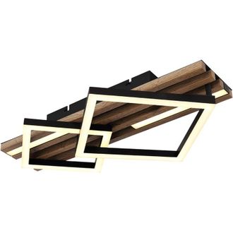 Globo Lighting Deckenleuchte Deckenlampe Holzlampe led Wohnzimmerlampe 3 Stufen l 47,5 cm