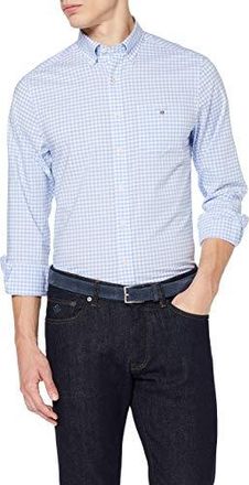 GANT The Broadcloth Gingham Reg BD, Chemise Casual Homme, Bleu (Capri Blue 468), Medium