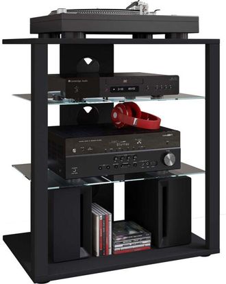 ebuy24 Ebuy24 - Mobilier Hfii Folas h. 70 x l. 60 x p. 41 cm Noir