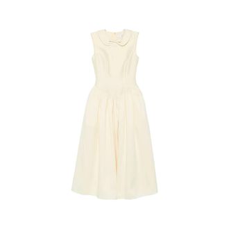 Self Portrait Femme, Robes, Blanc, Taille: 36 FR Pf26-077Ma-Y Midi Dress