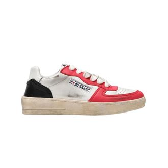 2Star 2Star, Homme, Chaussures, Blanc, Taille: 44 EU Baskets Padel en Cuir Blanc Détails Rouges