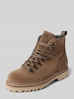 Woolrich Boots aus echtem Leder mit Strukturmuster