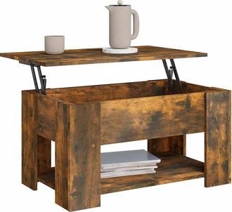 Generic Couchtisch, Liftplatte aus Holzwerkstoff mit Unterer Offener Ablage, Moderner, Minimalistischer Wohnzimmer-Mitteltisch f&uuml;r Heimdekoration und den (79 