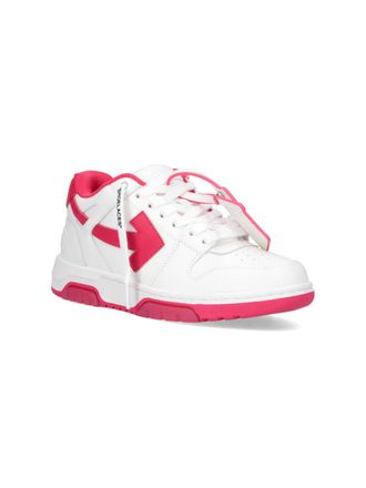 Off-white Womens Leather Low-Top With Fuchsia Contrast Sneaker White Bovine Recycled