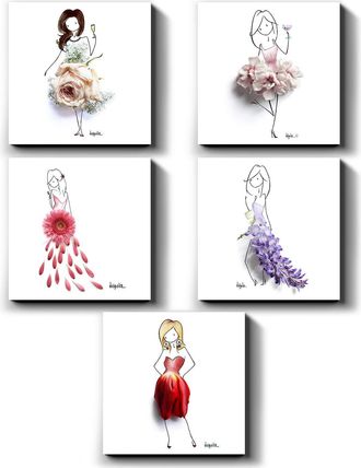 Picanova MIXPIX - Virgola Party - Set Bestehend aus 5 St 20x20cm Fotokacheln - Drucke mit Wiederverwendbaren Klebepads, Einfach Aufzuhängen, Hält an Fast Allen