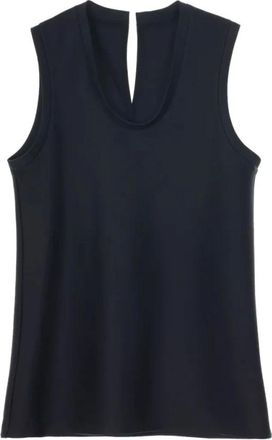 Carven Femme, Tops, Noir, Taille: 38 FR Double Satin Tank Top