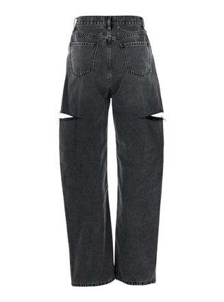 Maison Margiela Ripped Cotton Jeans - Black