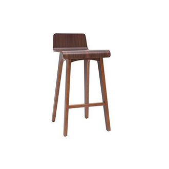 Miliboo Chaise de Bar scandinave Bois fonc&eacute; H65 cm BALTIK